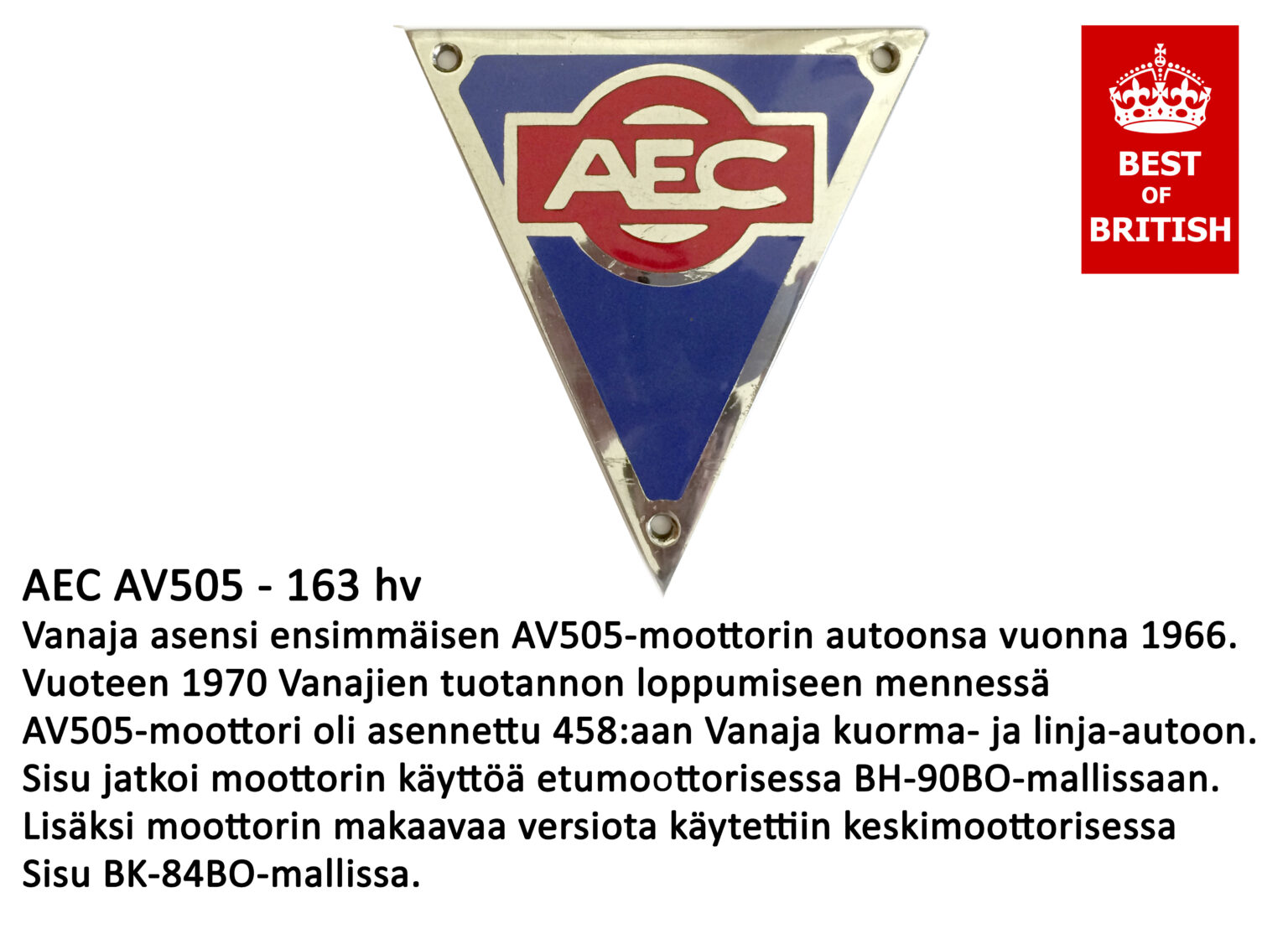 AEC 505-moottori | Linja-automuseo